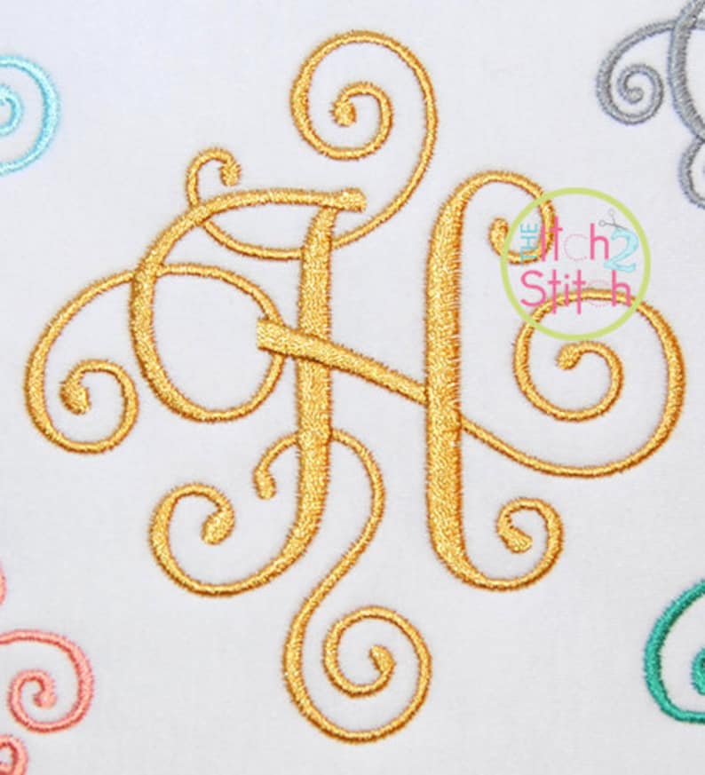 Elegant Scroll Small Monogram Font 2 3 4 - Etsy