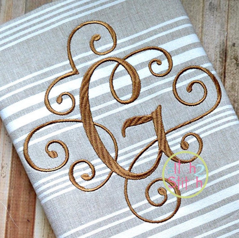 Elegant Scroll Large Monogram Font 6.0 7.0& - Etsy