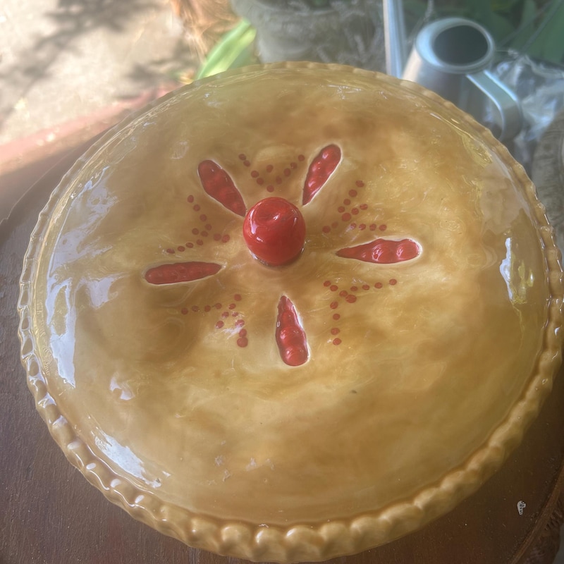 Vintage Pie Plate and Lid - Etsy