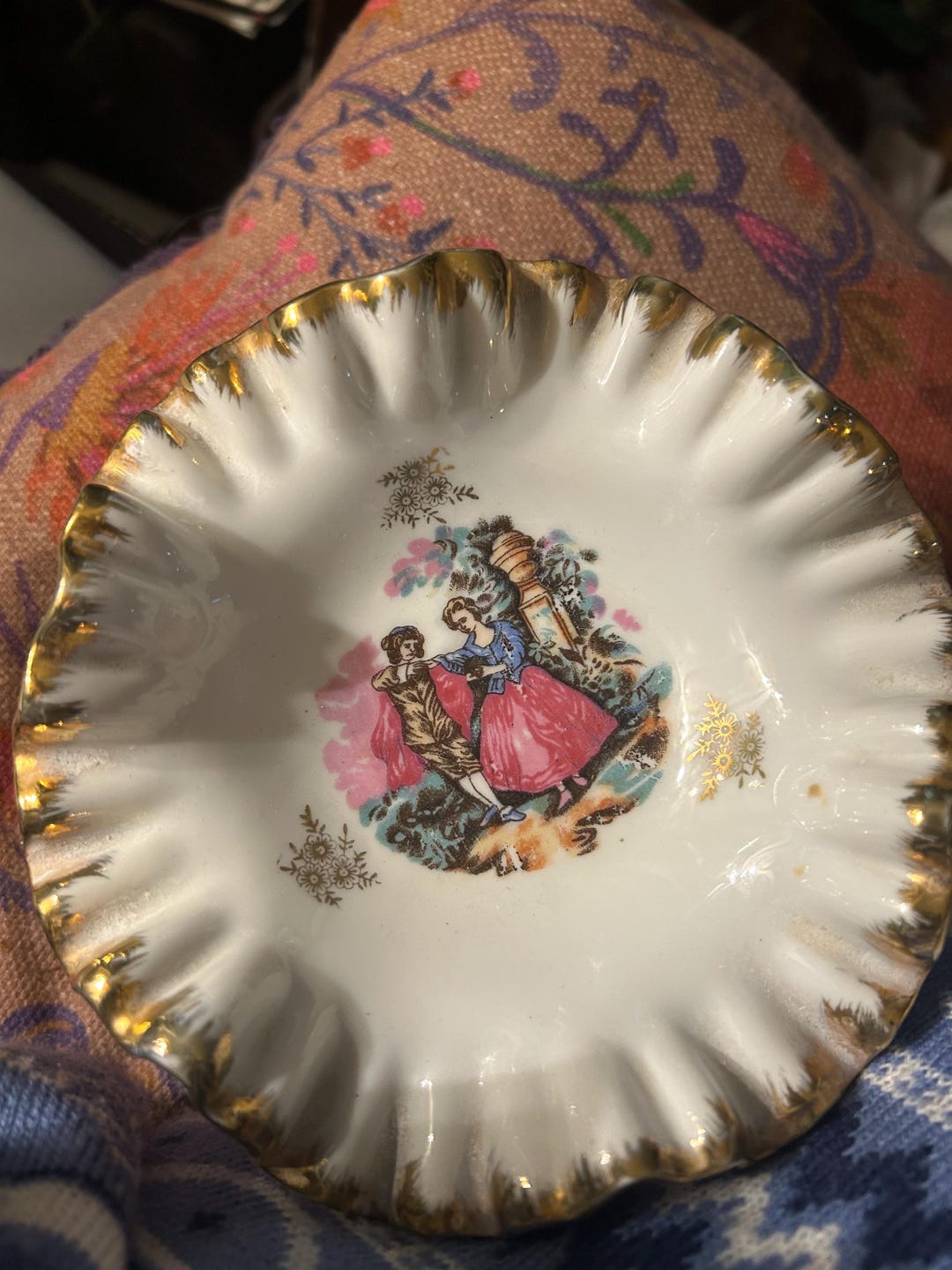 Rococo Musical Figurines or Dancers Trinket Dish - Etsy