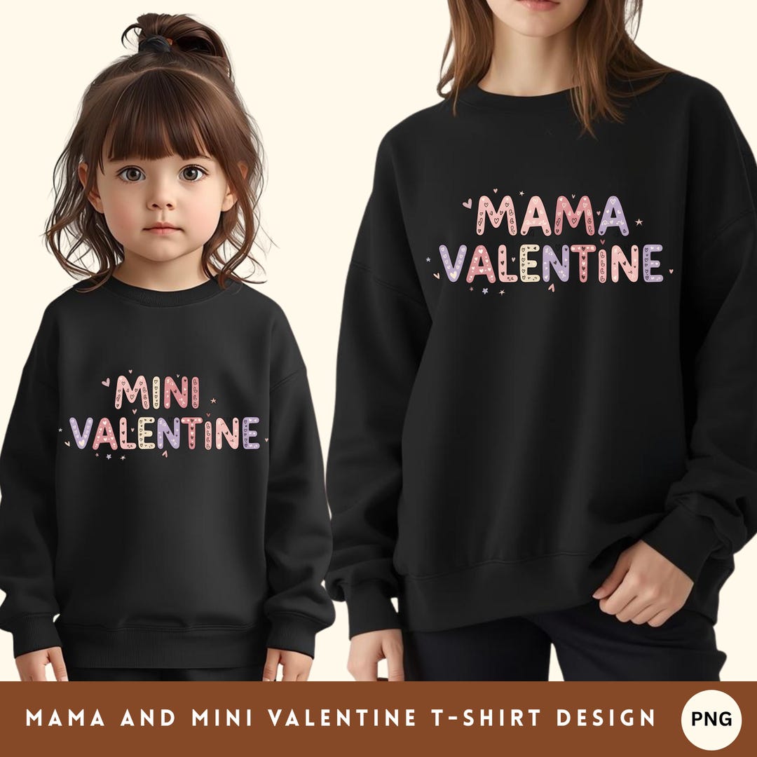Mama & Mini Valentine's Day Matching Shirts, Mommy and Me Valentines ...