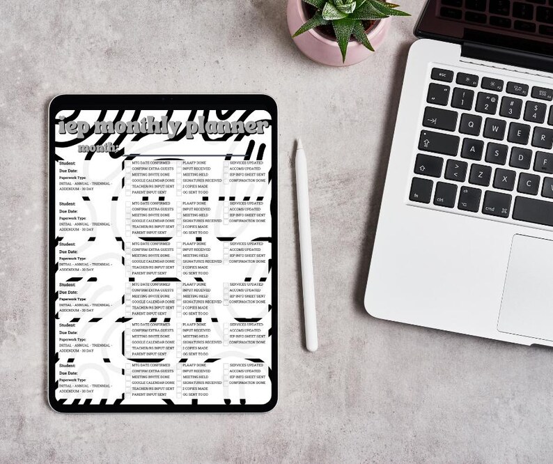 IEP Monthly Planner Checklist | Editable Special Education PDF | IEP ...