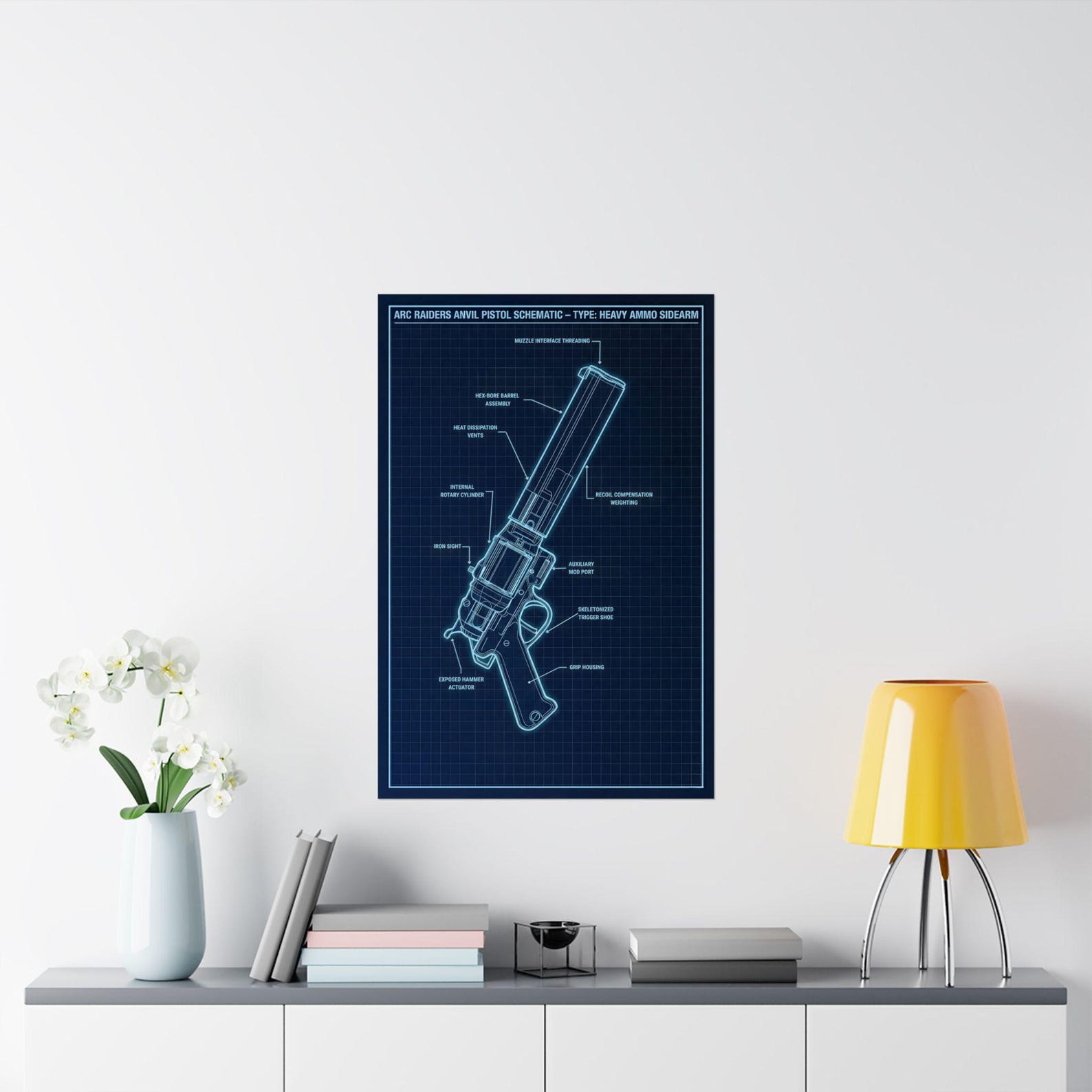 ARC Raiders Anvil Blueprint Poster, Matte Wall Poster Schematic, Great ...
