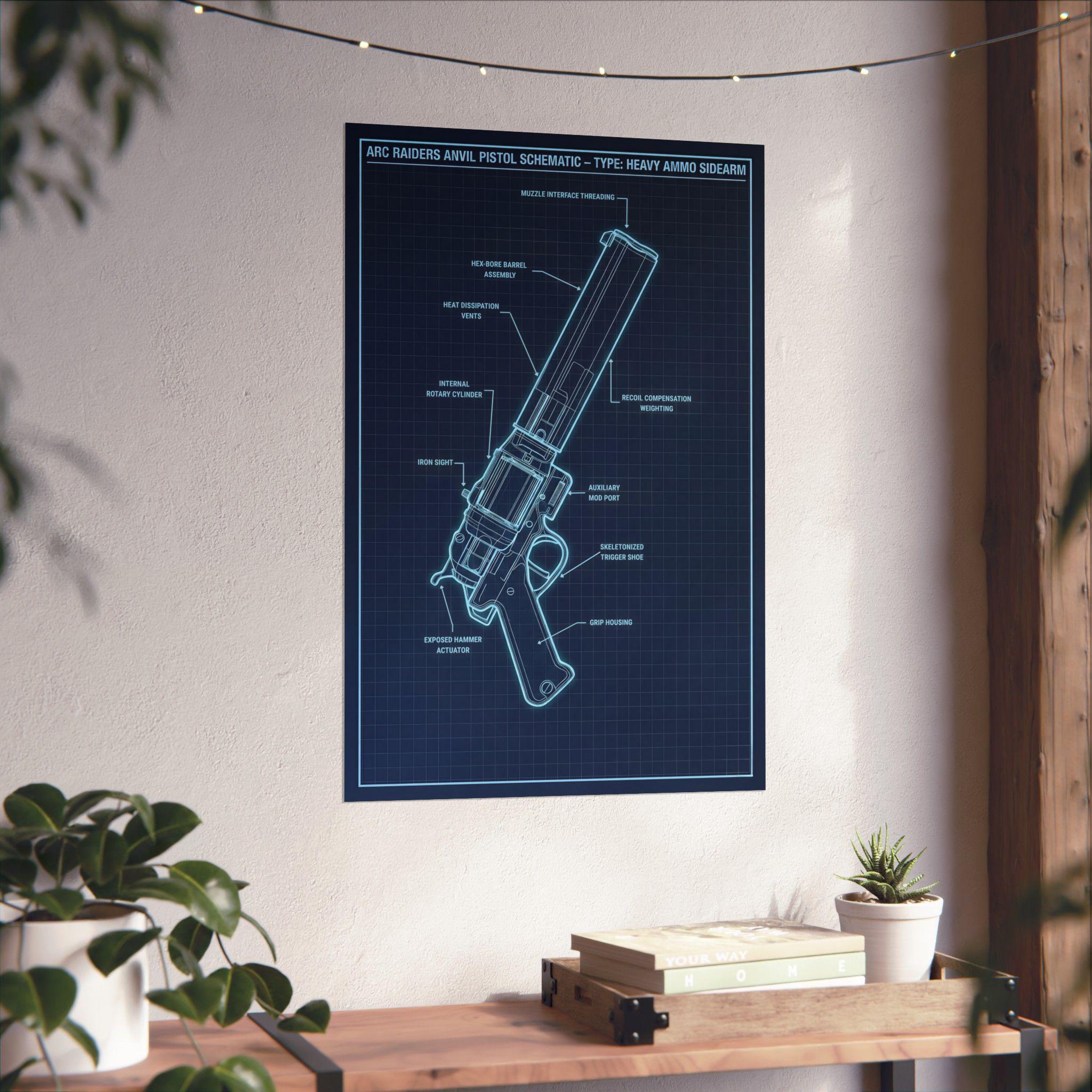 ARC Raiders Anvil Blueprint Poster, Matte Wall Poster Schematic, Great ...