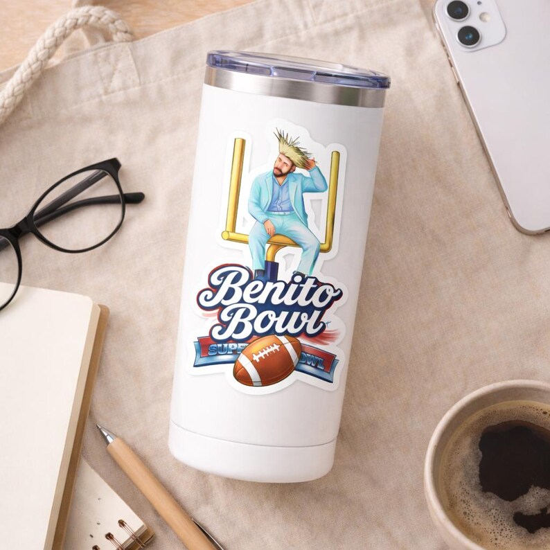 Benito Bowl Vinyl Sticker | Funny Football Pop Culture Decal - Etsy