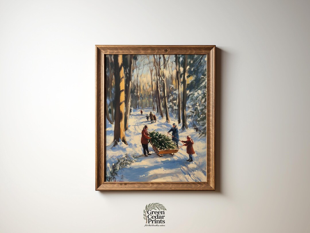 Festive Family Christmas Tree Journey - Printable Holiday Wall Art ...