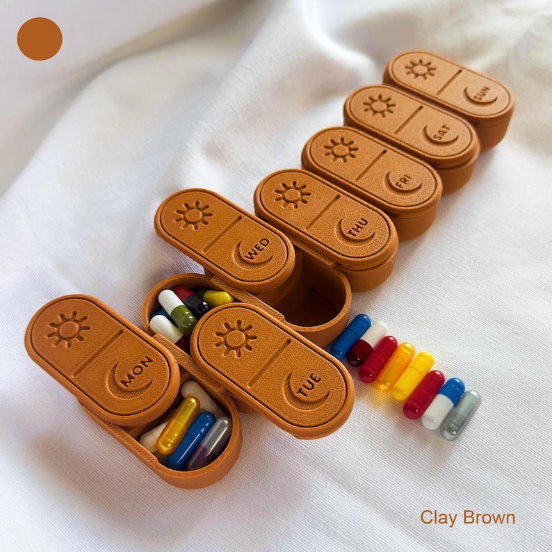 Handmade Wooden Weekly Pill Organizer – AM/PM Sliding Lid Design - Etsy