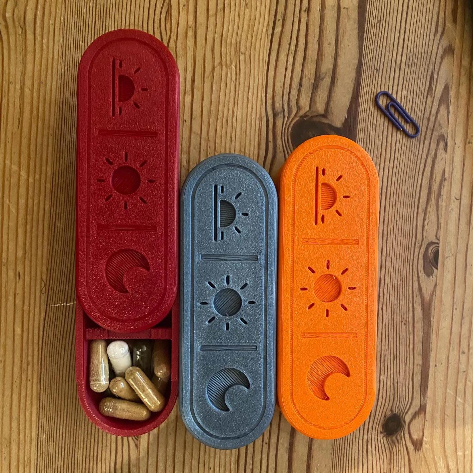 3D Printed Pill Box Organizer: 3 Times a Day, 7 Day - Travel Friendly ...
