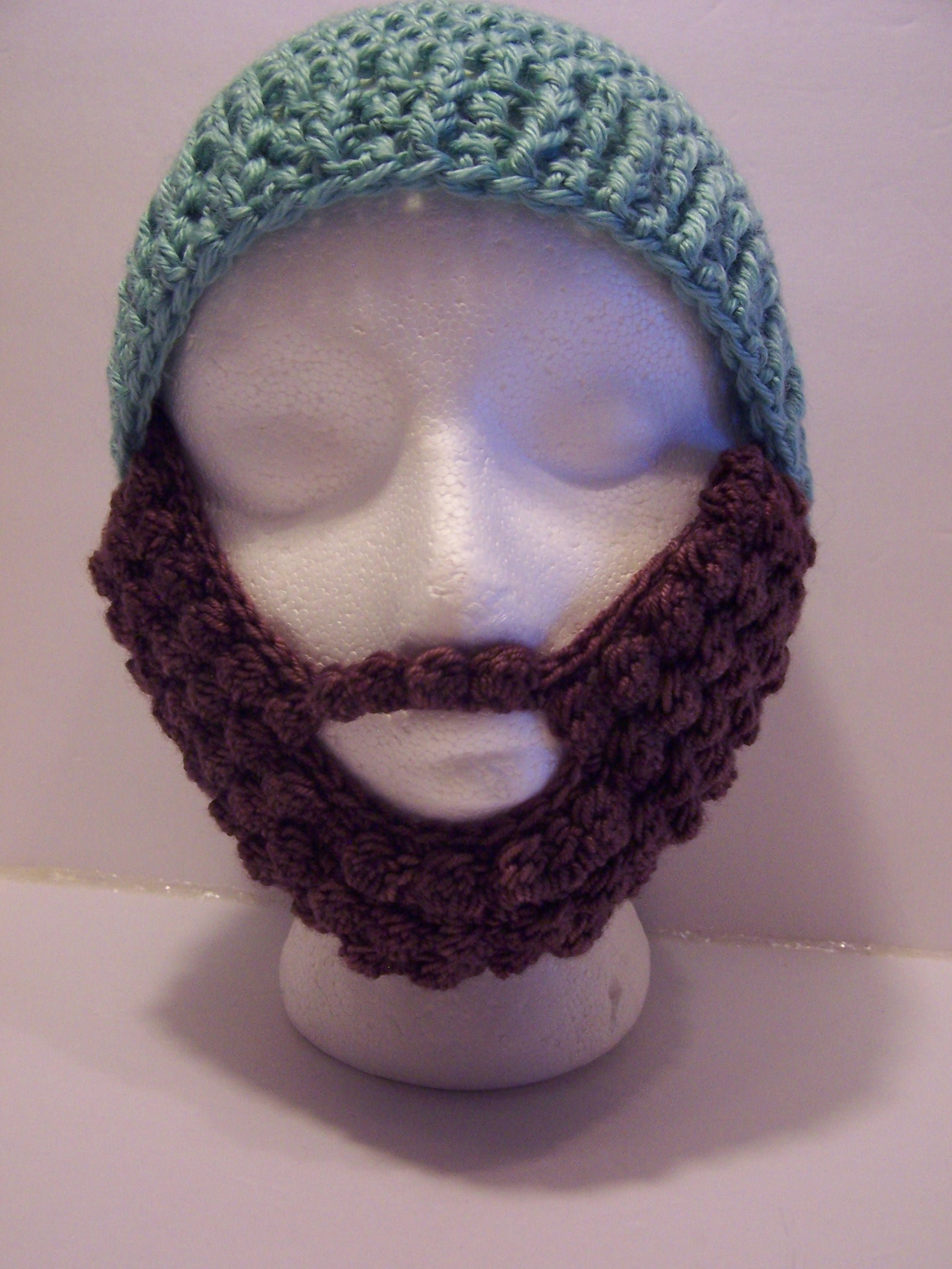 Over the Ears Faux XL Beard in Brown Superwash Wool - Etsy