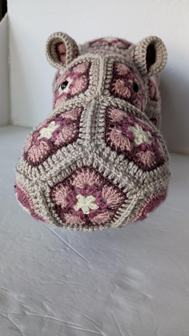 Happypotamus, a Hippo Stuffed Doll of African Flower Patches in ...