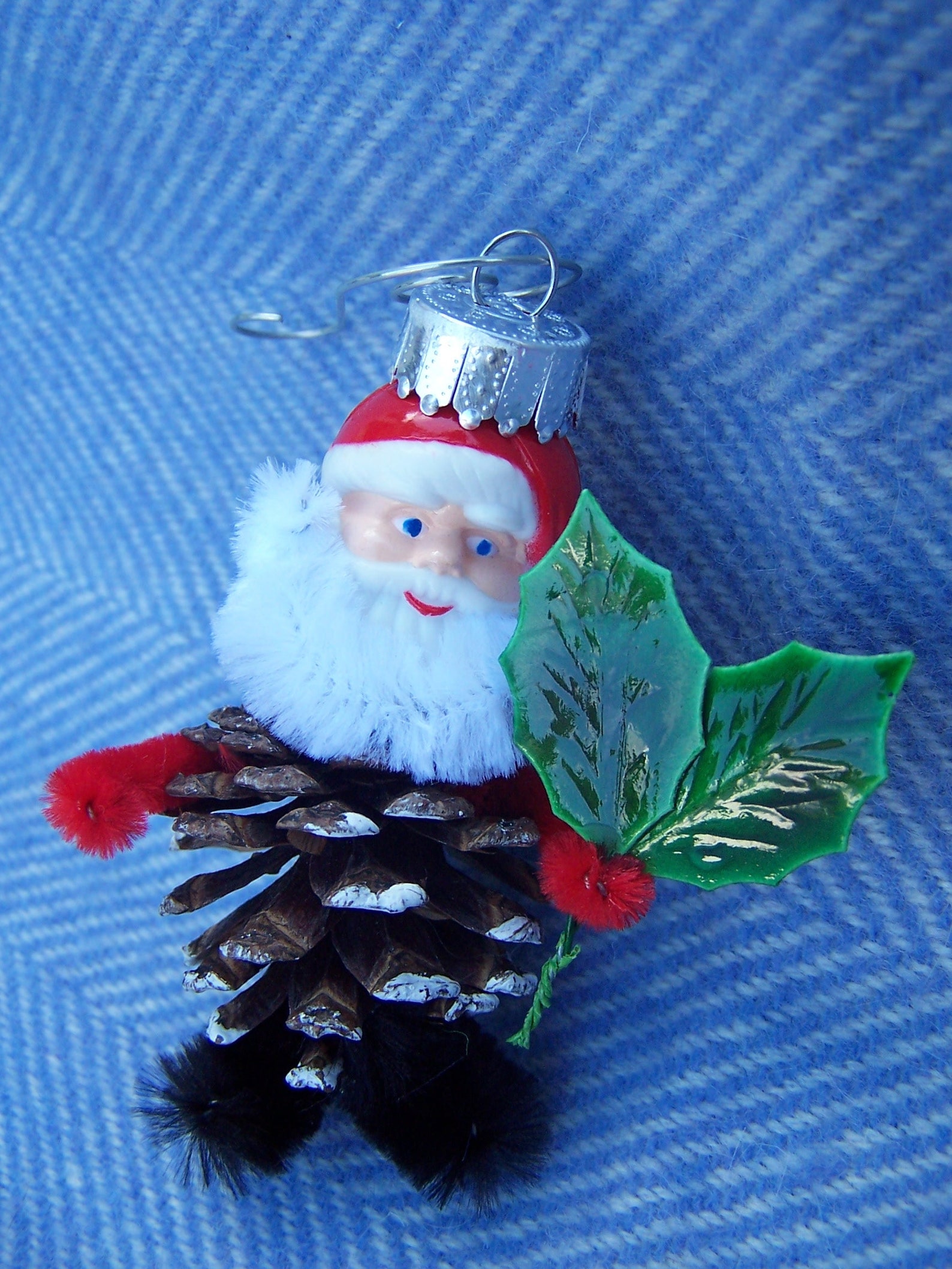 Vintage Style Santa Claus Pine Cone Ornament - Etsy