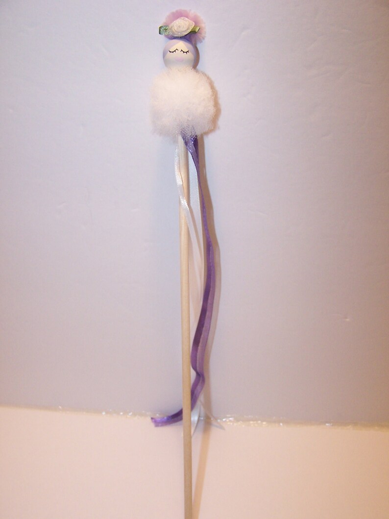 Ballerina Fairy Wand in a White Tutu With Lavender Hair - Etsy
