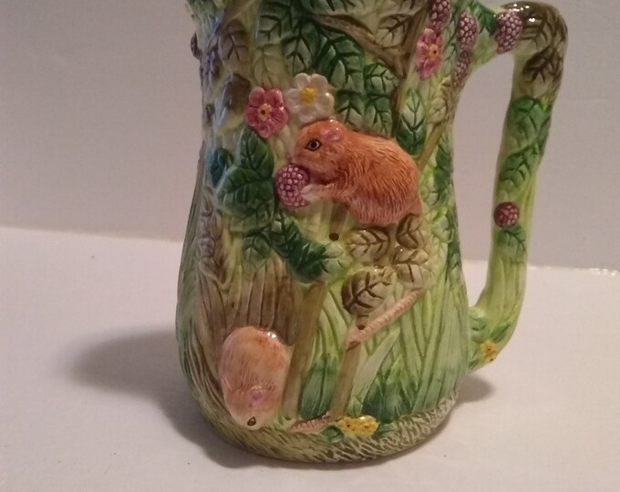 Vintage Field Mouse Mice Collectible Pitcher Vase the Village Western ...