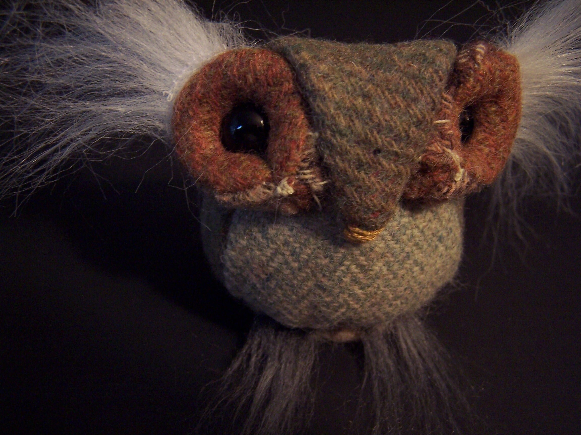 Owlouise One wool owl stuffie stuffy stuffed animal doll pin | Etsy