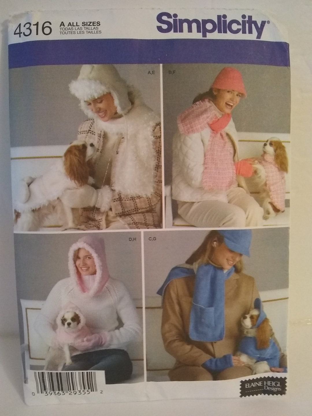 Dog Coat Hood Sewing Pattern Uncut Simplicity 4316 - Etsy