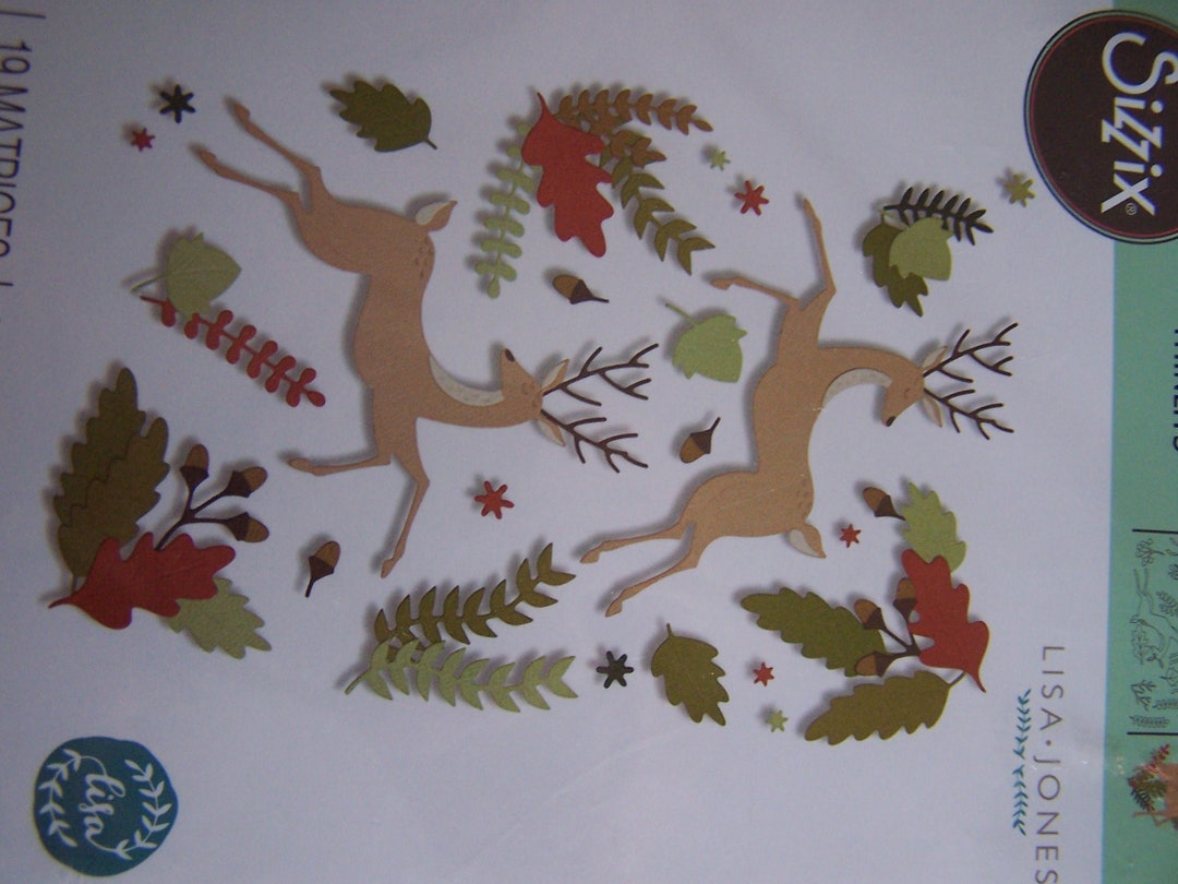 Sizzix Thinlets Die Set - Lisa Jones Delightful Deer Reindeer Christmas Holiday - Etsy