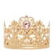 Crown Cake Topper, Crystal Pink Teardrop, Princess Cake Topper, Gold ...