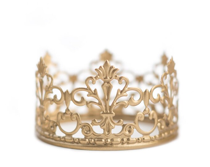 Crown Cake Topper Wedding Cake Topper Gold Crown Mini - Etsy