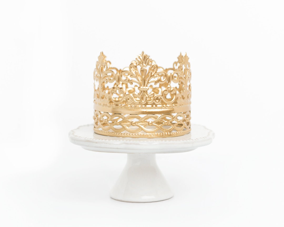 Gold Crown Cake Topper, Wedding Cake Topper. Mini Crown, Party Decor ...