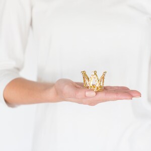 Tiny Crowns, Cupcake Topper, Small Crown, Rhinestone Crowns, Set of 6 ...