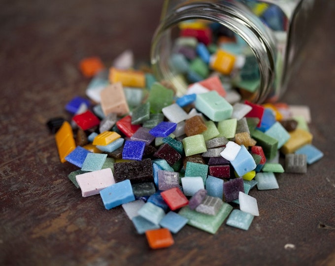 Mosaic Tiles Multi Color Small Glass Tiles - Etsy