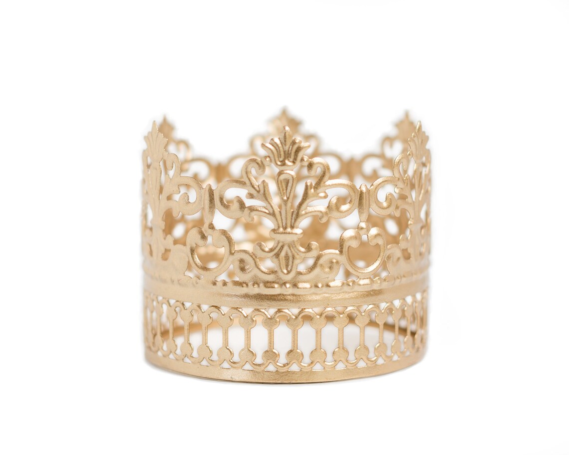 Crown Cake Topper Gold Crown for Wedding Cake Topper. Mini | Etsy