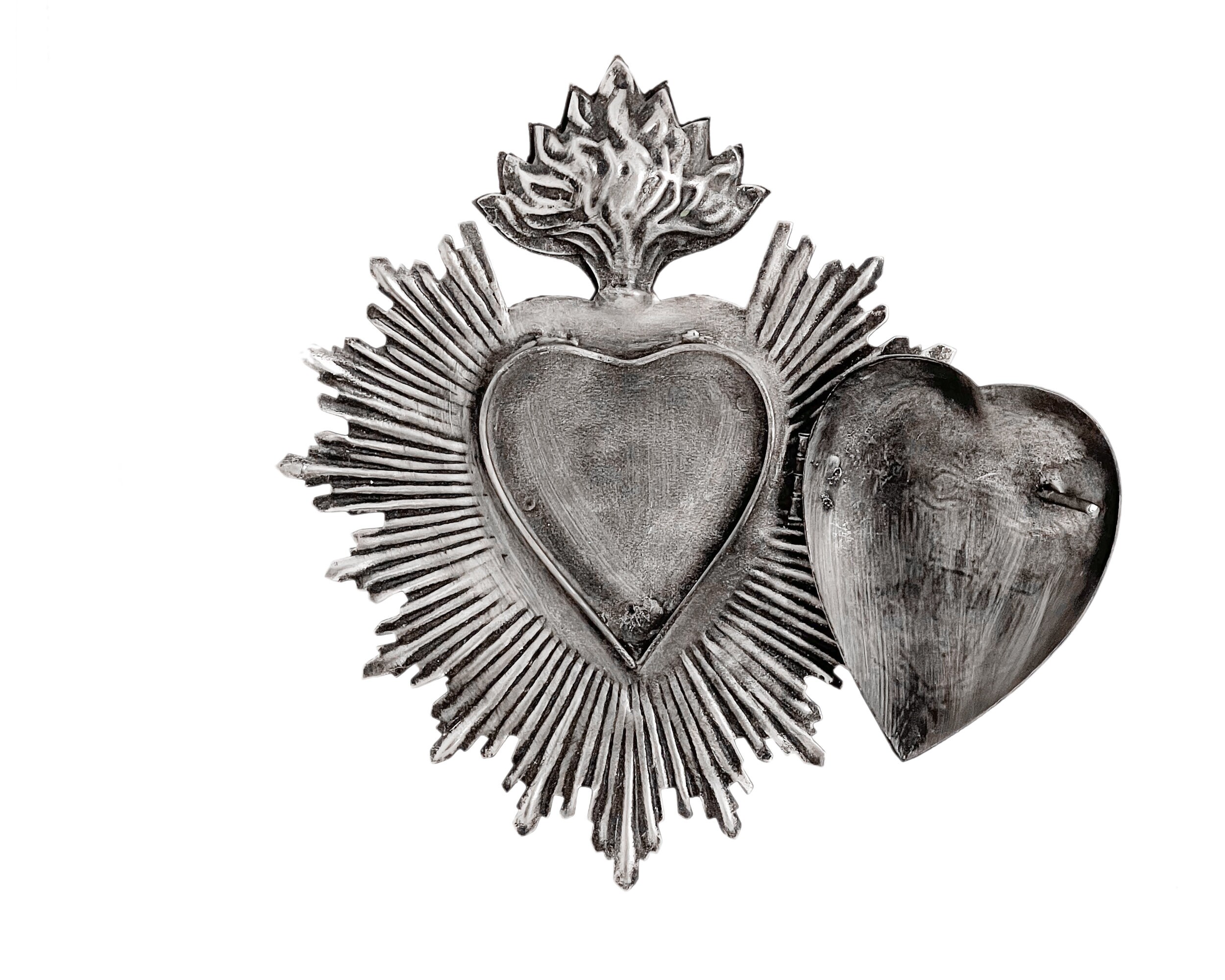 Sacred Heart Milagro Heart Black and Silver Heart Box - Etsy