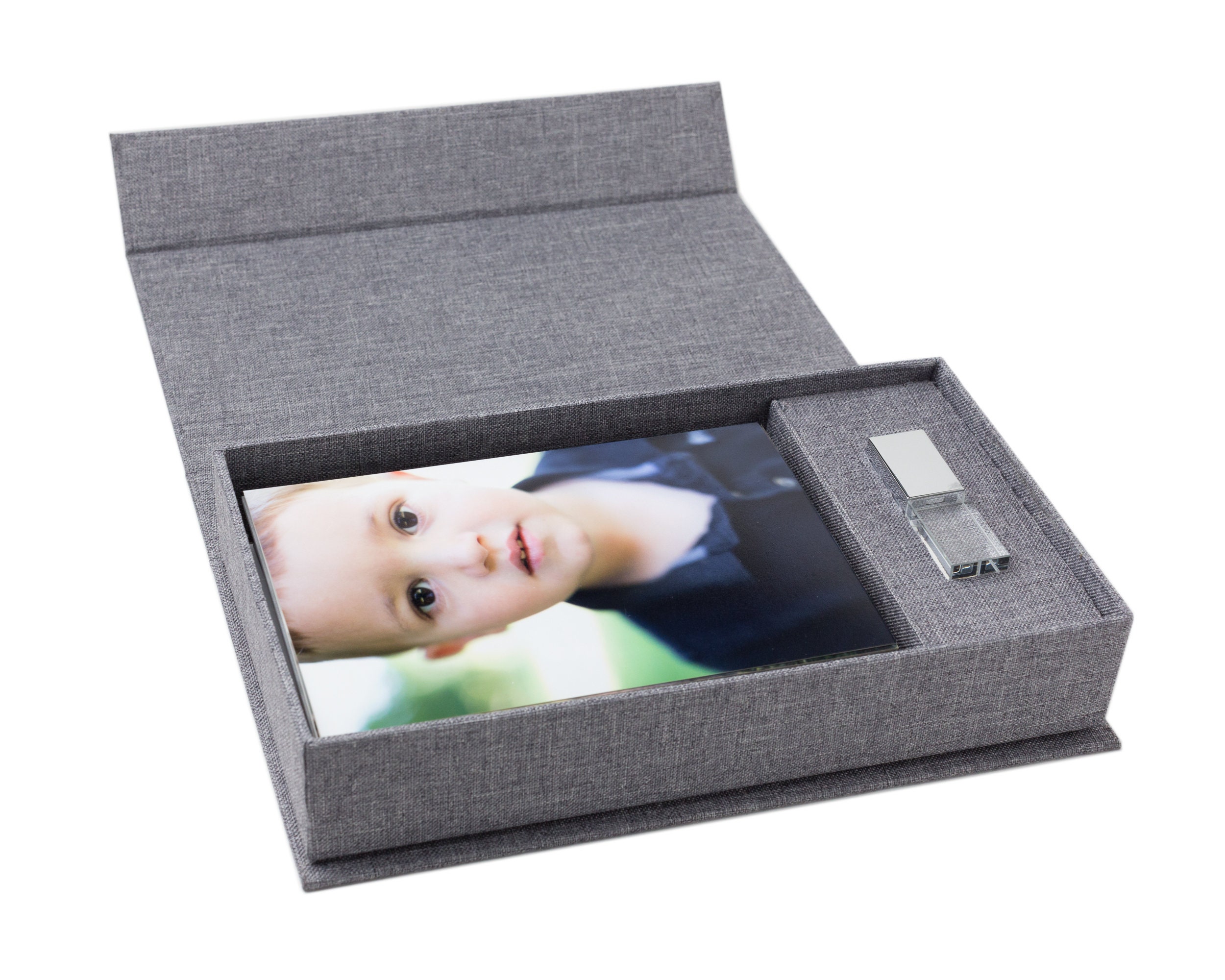 Linen Box Gray 4x6 Photo Box for Photographers Presentation - Etsy