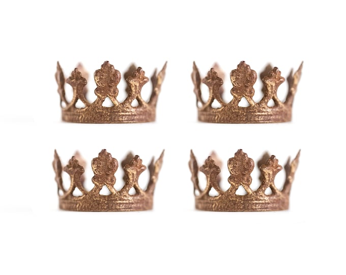 Mini Brass Crowns, Vintage Small Crown, Doll Crowns, Set of 4 - Etsy