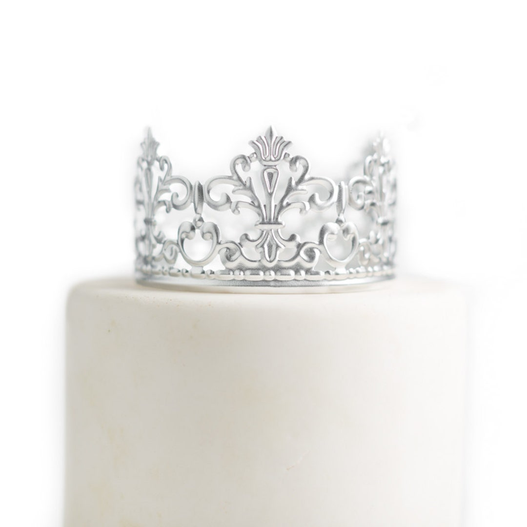 Silver Crown Cake Topper, Wedding Cake, Small Crown, Mini Crown ...