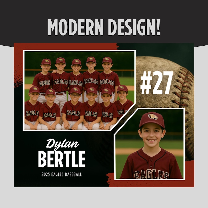 Baseball Memory Mate Template: Team Photo Keepsake (10" X 8" Canva ...