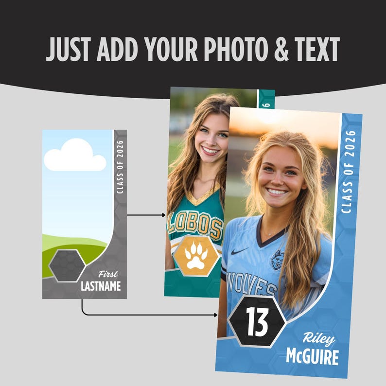 Senior Banner, High School Athlete, Canva Editable, 24 "x 48" - Etsy.de