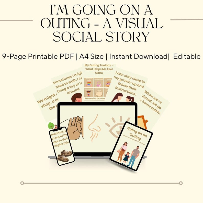 Going on an Outing Social Story for Kids | Printable & Editable Visual ...
