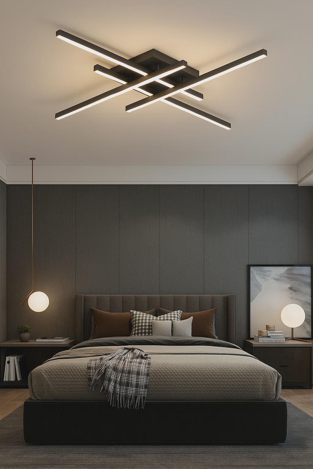 Modern LED Linear Ceiling Light | Minimalist Design - Etsy