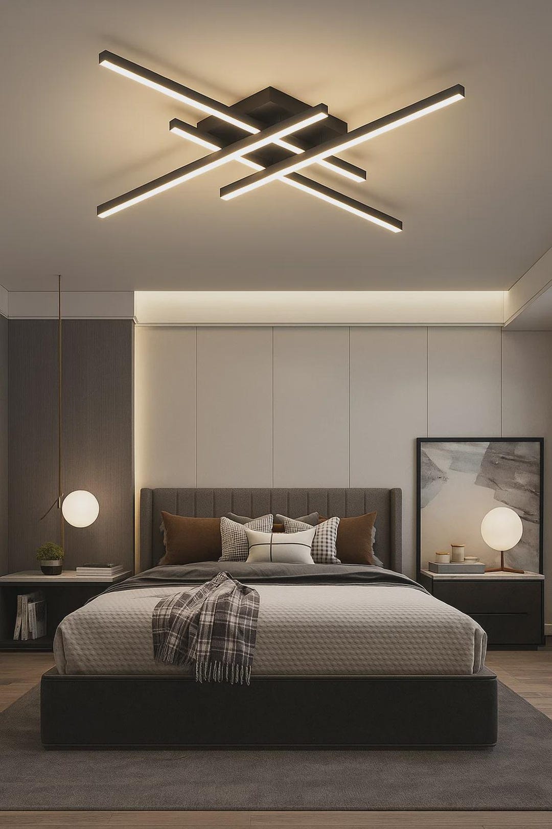 Modern LED Linear Ceiling Light | Minimalist Design - Etsy