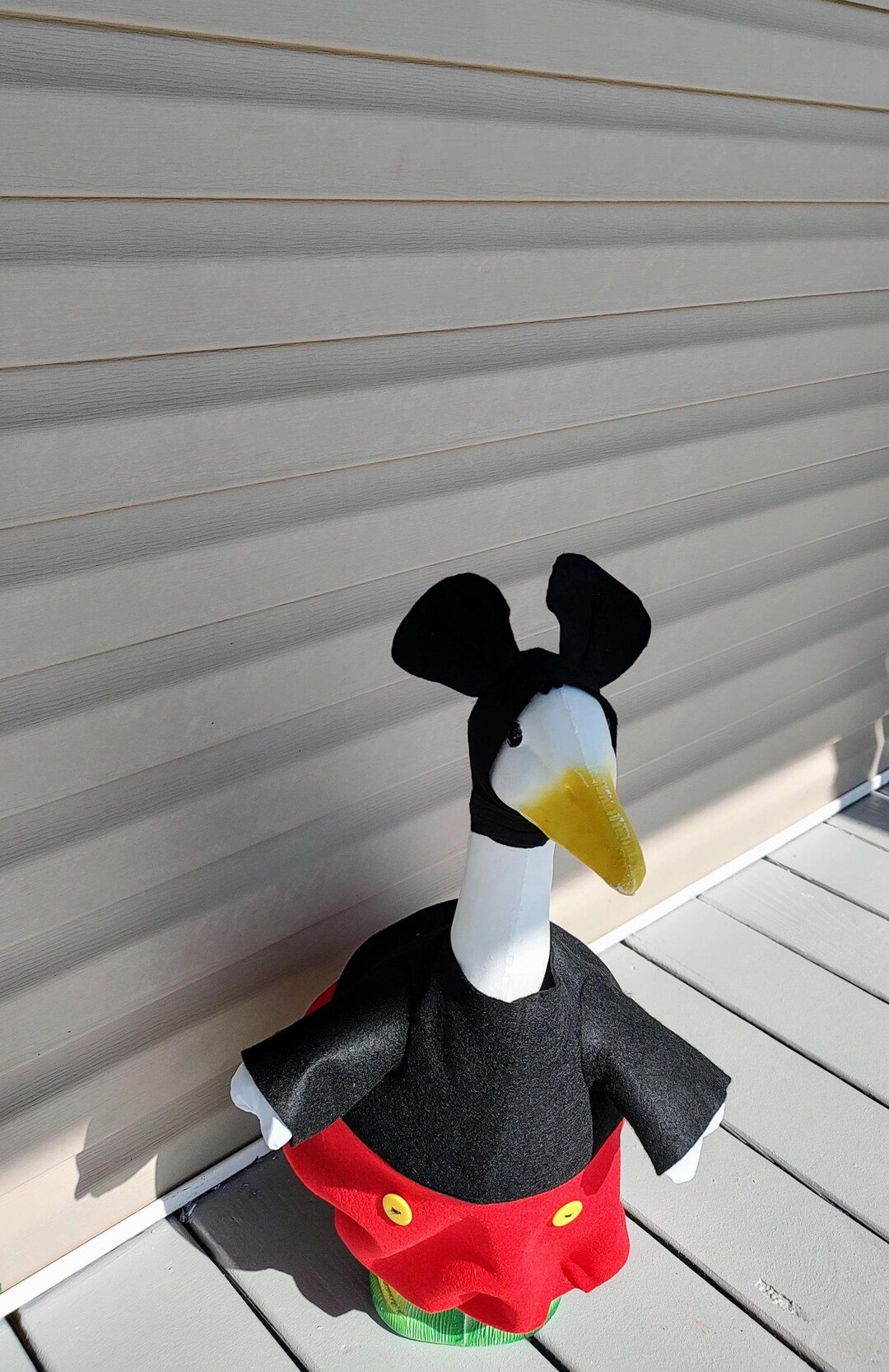 Goose Outfit - Mickey Mouse Red and Black Felt Outfit - Fits 23 to 25 ...