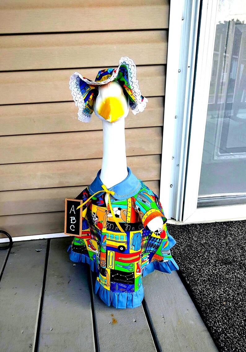 Back to School Goose Outfit With Chalkboard: Fits 23-25" Lawn Goose - Etsy