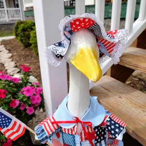 Patriotic Porch Goose - Unusual Patriotic Hearts, Stars and Flags Lawn ...