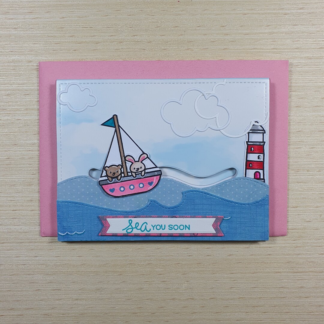 Moving Boat Interactive Sea Themed Card - Etsy
