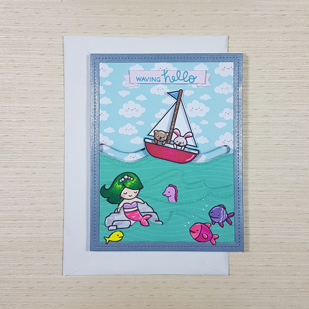 Moving Boat Interactive Sea Themed Card - Etsy