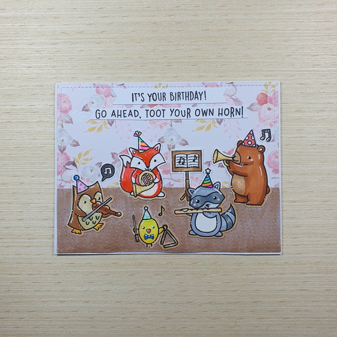 Musical Critters Birthday Card - Etsy