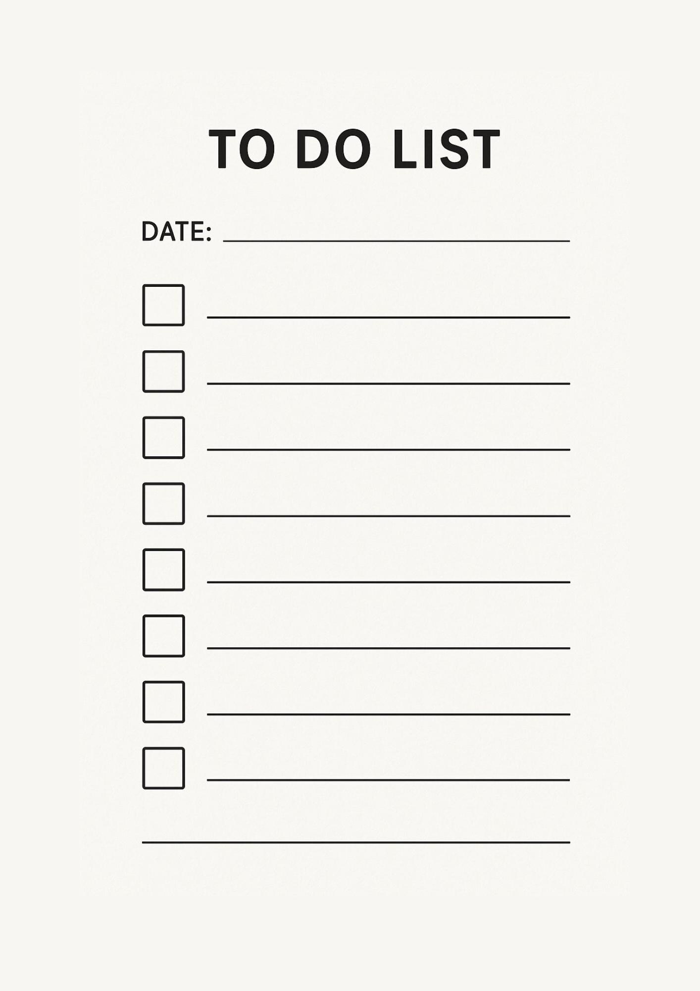 Simple and Practical to Do List File Formats Included A4 and A5 - Etsy