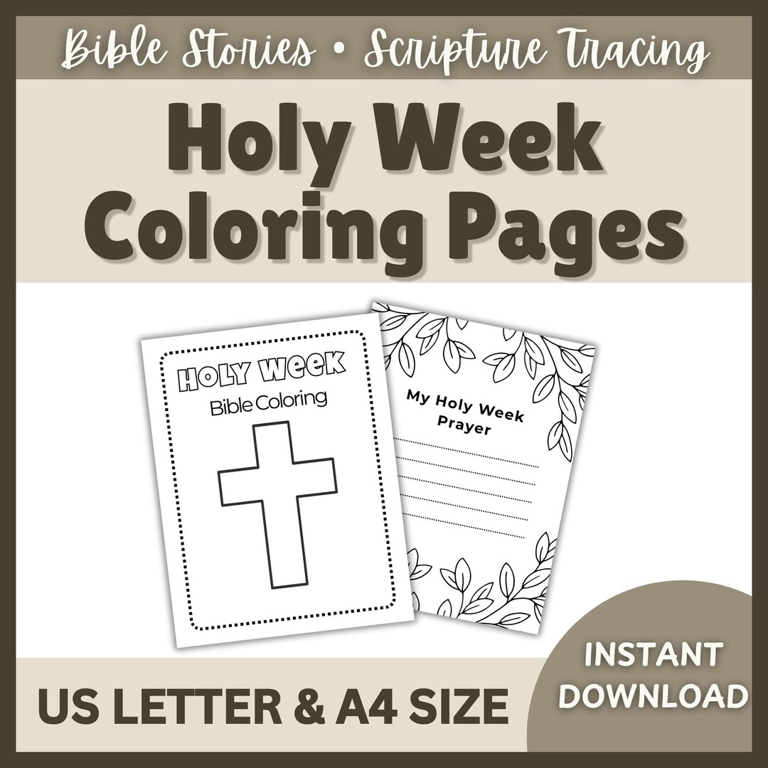 Holy Week Coloring Pages: Christian Easter Bible Activities (PDF ...