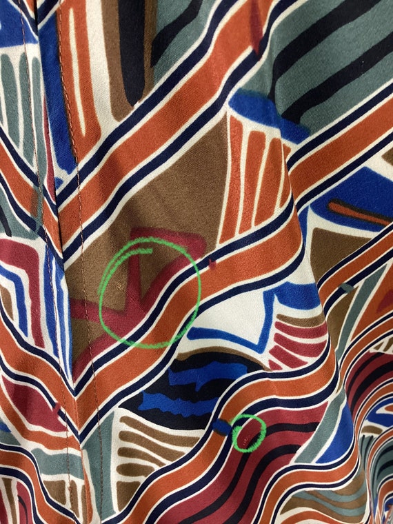 Vintage Volup 1980s Geometric Print Collegiate Style … - Gem