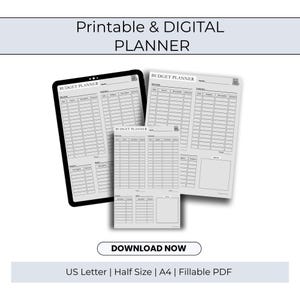 Monthly Budget Planner Printable | Income Expense Tracker | Savings ...