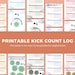 Printable Digital Fetal Kick Counter | Pregnancy Kick Tracker | Baby ...