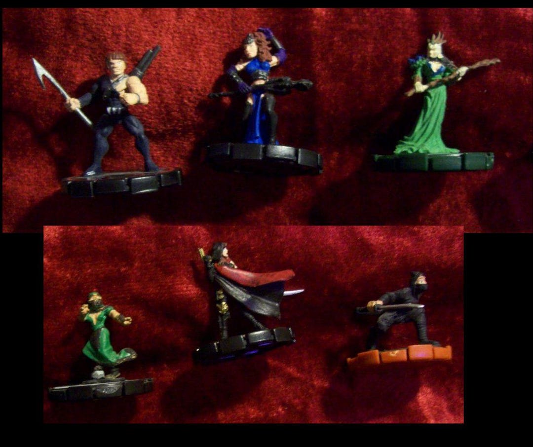 Set of 6 Assorted Heroclix Characters Used - Etsy