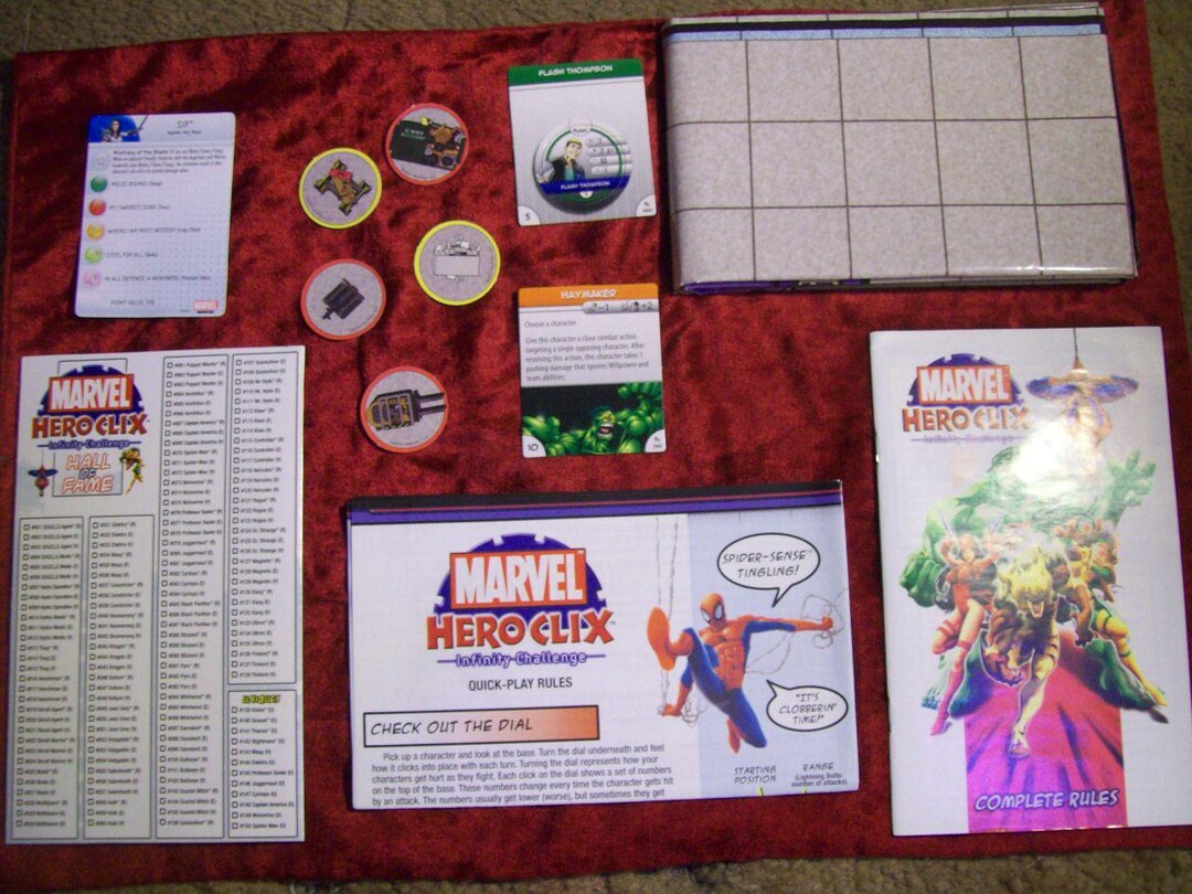 Heroclix Assorted Marvel Manuals Map Used - Etsy