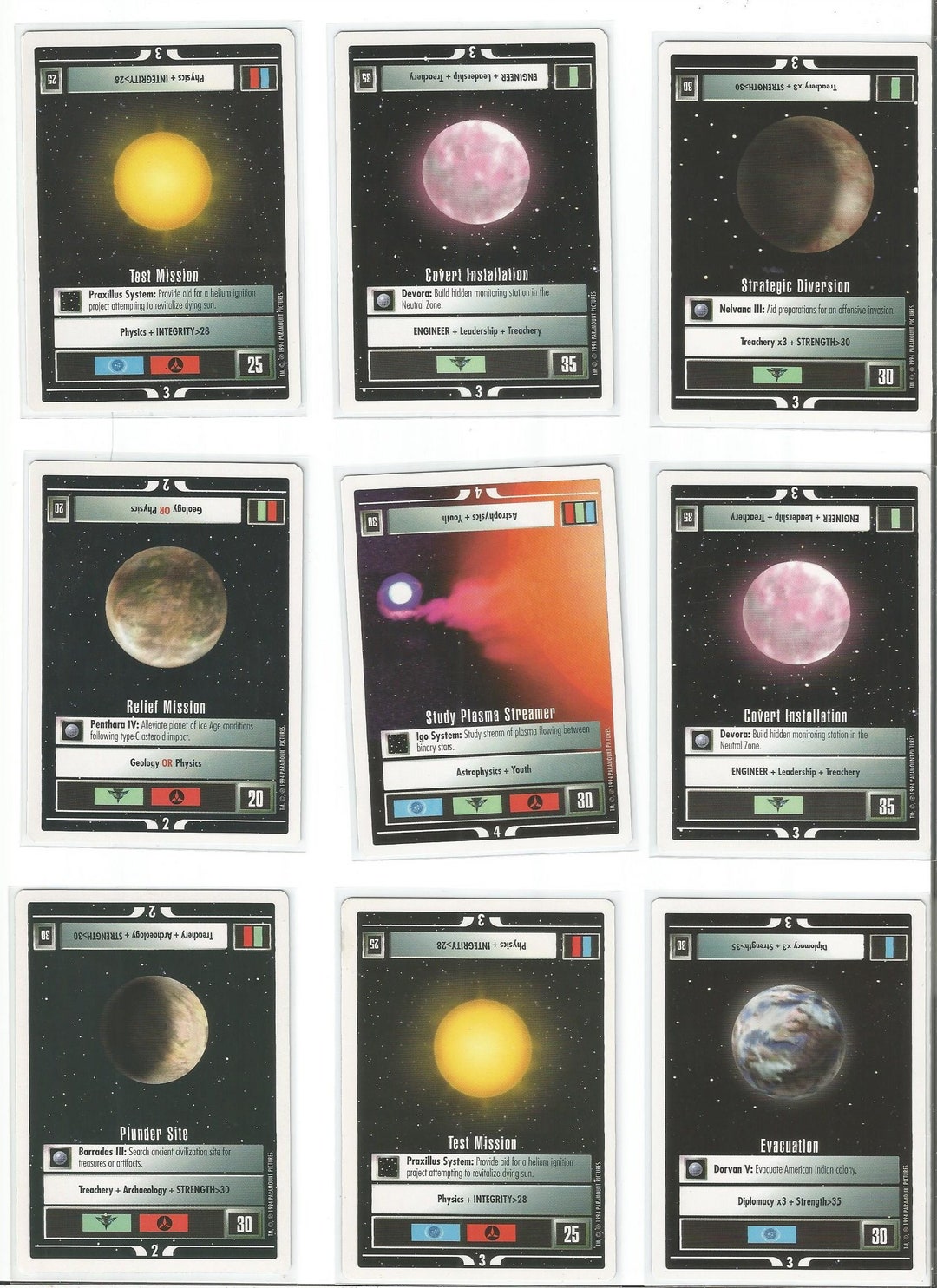 45 Star Trek Tng Trading Cards Ships and Planets - Etsy
