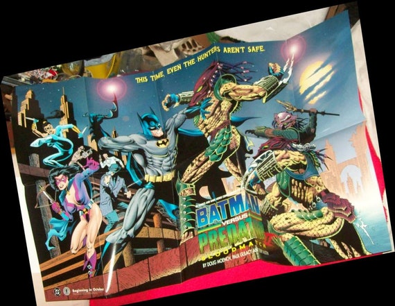 Batman Vs Predator Comic Ad Poster - Etsy